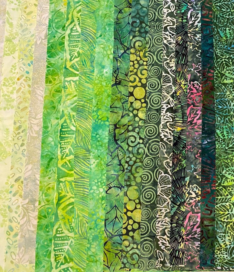 Impromptu Green Batik Quilt – agilejack