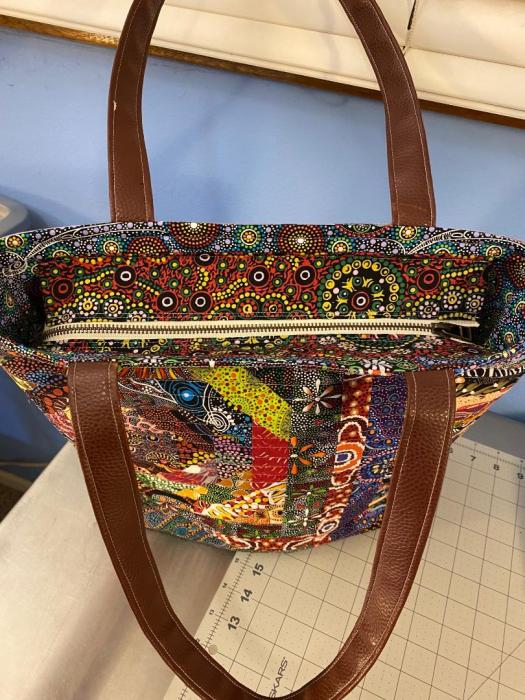 Aboriginal Fabric Frankenbag Completed – agilejack