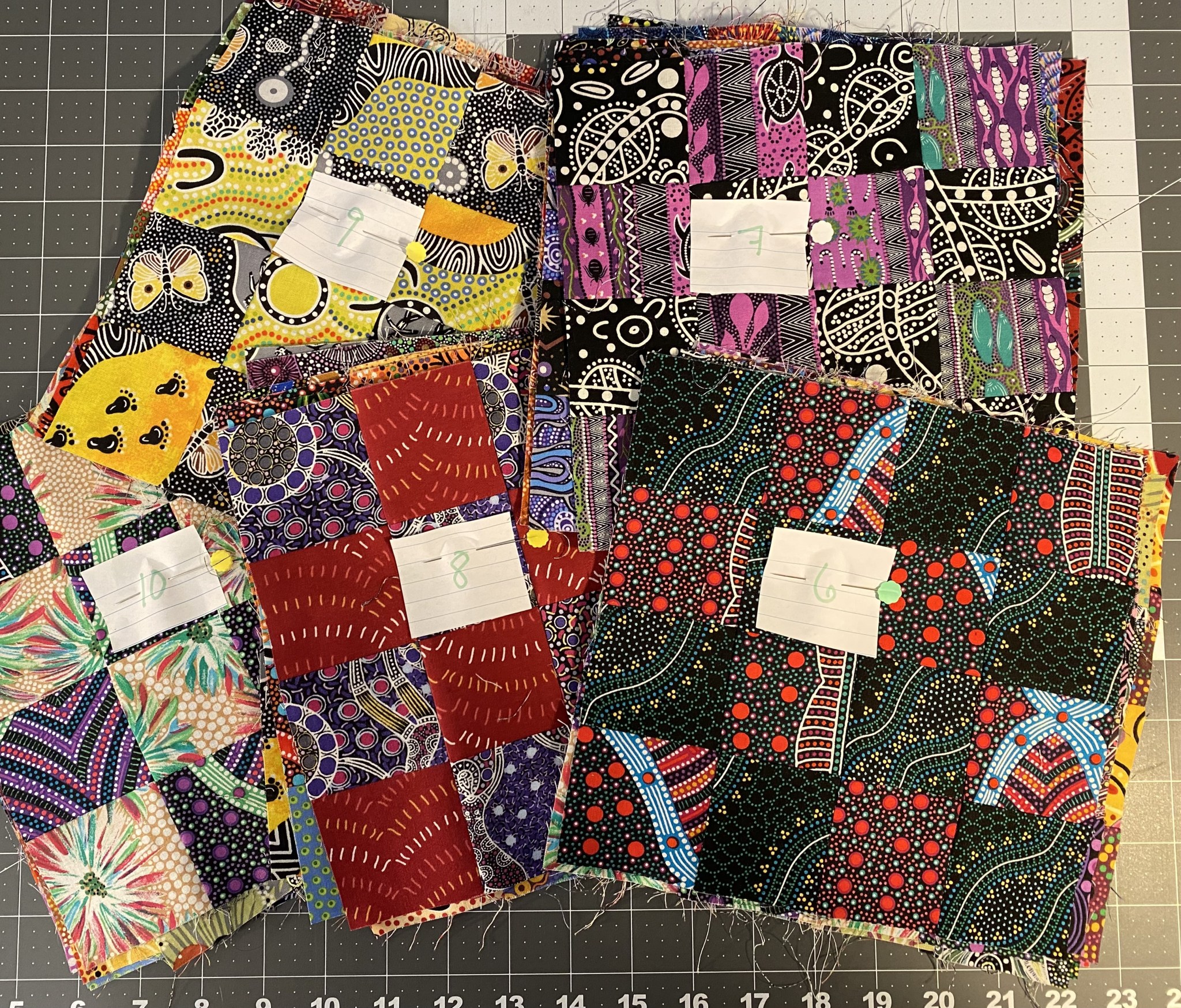 Aboriginal Fabric 16-Patch Half-Way Complete – agilejack